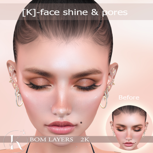 Second Life Marketplace - [K]- Face shine & pores 2K
